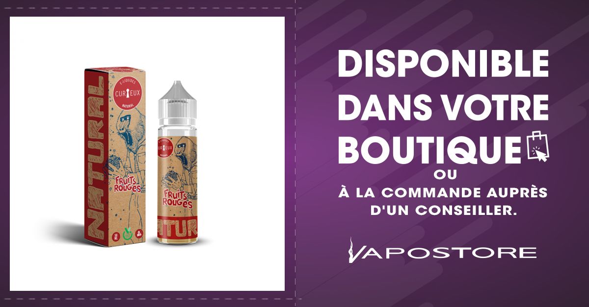 Fruits Rouges Natural Curieux 50ml 00mg - Vapostore