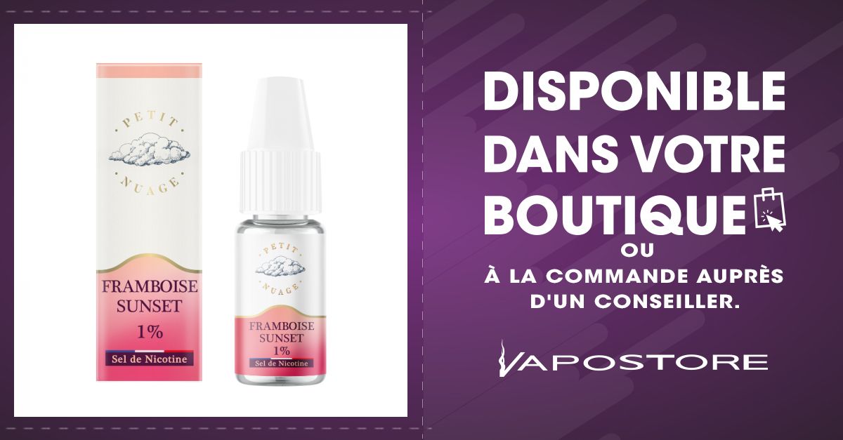 Framboise Sunset Nic Salt Petit Nuage 10ml - Vapostore